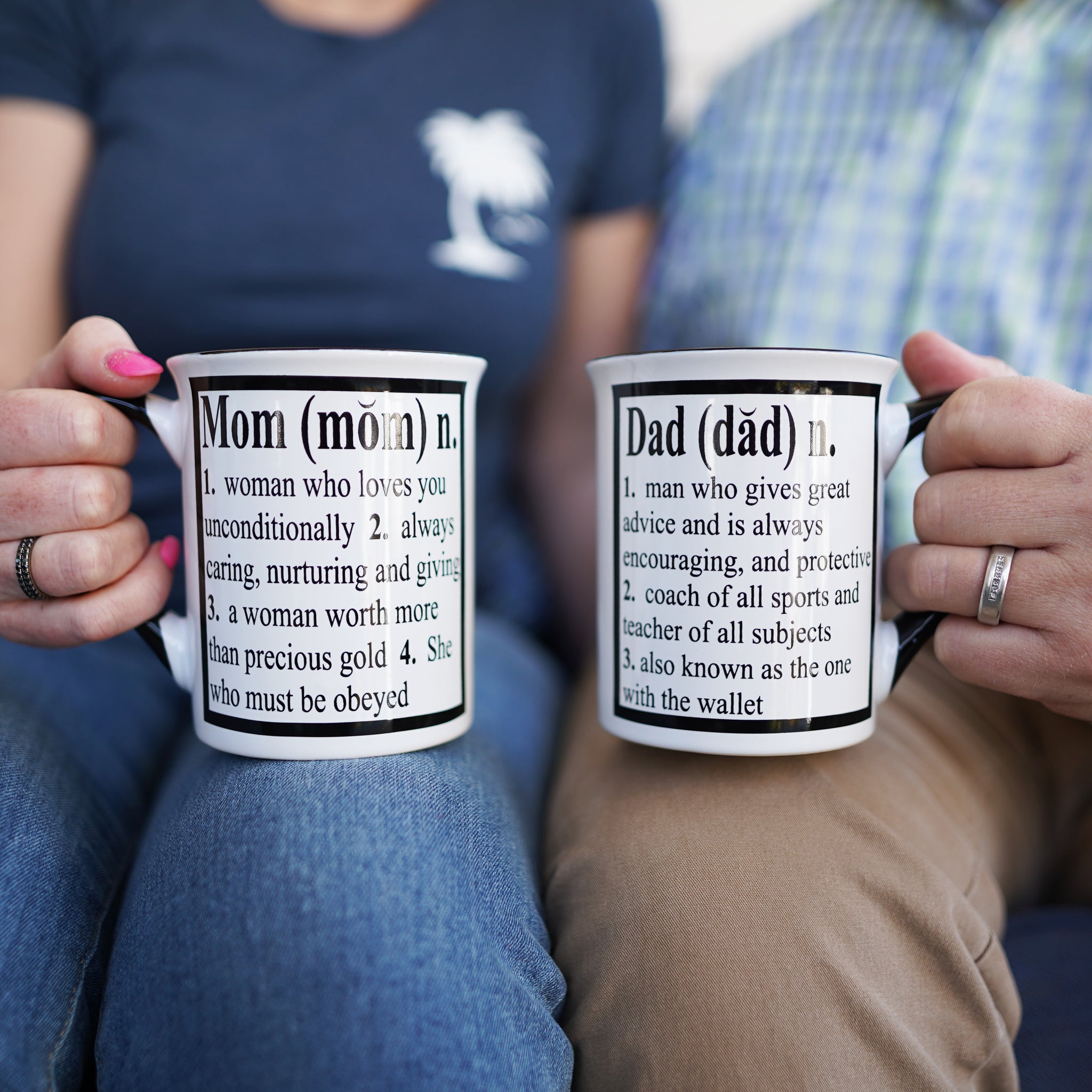 Cottage Creek Mom and Dad Mugs, Set of Two Coffee Mugs for Parents ...